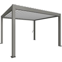 Pergola BioHort "4x3,5, verschiedene Farben", quarzgrau, metallic, B:404,5cm H:264cm T:367,5cm, Pergolen, ausgezeichnet mit dem Red Dot Design Award