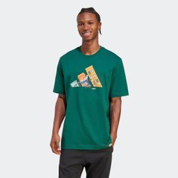 T-Shirt adidas Sportswear "M DDL SKATE T", Herren, Gr. M, gr&uuml;n (collegiate gr&uuml;n), Obermaterial: 100% Baumwolle, normal, Rundhals, Shirts T-Shirt, sportlicher Stil, kurz&auml;rmlig, mit Grafik-Aufdruck