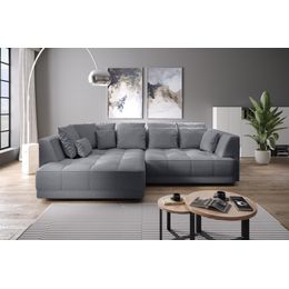 Ecksofa WERK2, B:207cm H:72cm T:286cmgrau, 100% Polyester, Wohnzimmer, Sofas, "Tiga, Komfortsofa mit elekt. Auszugsfunktion, bequem, L-Form", Pure