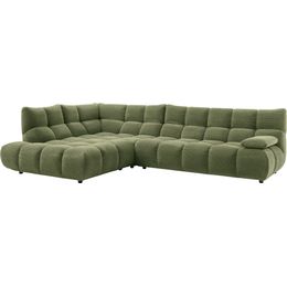Ecksofa Home Affaire, B:324cm H:85cm T:211cmoliv, 95% Polyester, 5% Nylon, Sofas, "Cozy Bubble, mit klappbarer Armlehne, Breite 324 cm", mit
