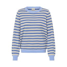Fransa Pullover 'FRCaia Pu 3' Damen Gr&ouml;&szlig;e XXL kobaltblau / hellblau / wei&szlig;