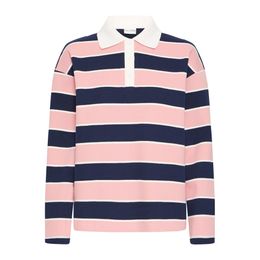 Pulz Poloshirt 'PZAriel' Damen Gr&ouml;&szlig;e M navy / rosa / wei&szlig;