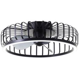 Brilliant LED Deckenleuchte "Capo", schwarz, 1, &Oslash; 48cm H: 17cm, 1 Stk., Leuchten, LED-Ventilator, &Oslash; 48 cm, 4200 lm, dimmbar, CCT, LED Deckenleuchte