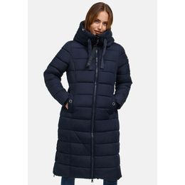 Winterjacke Navahoo "Mondmaedchen", Damen, Gr. L, blau (navy), Obermaterial: 100% Polyester; Innenseite: 100% Polyester, Jacken Winterjacke, Extra langer Schnitt mit seitlichen Bel&uuml;ftungs&ouml;ffnungen