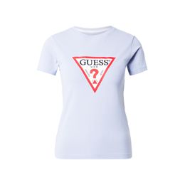 Guess Jeans T-Shirt 'ICONIC' Damen Gr&ouml;&szlig;e XS pastellblau / rot / schwarz / wei&szlig;