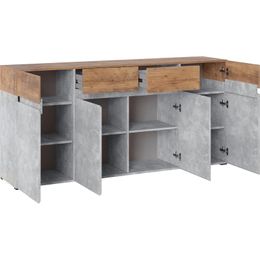 Home Affaire Sideboard &raquo;Rimini&laquo; Breite 180 cm braun Spanplatte