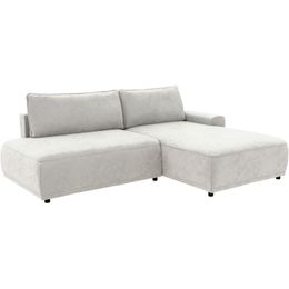 Trendmanufaktur Ecksofa &raquo;Fordon II, Schlafsofa mit Bettkasten, Couch in L-Form, Breite 250 cm&laquo; in Struktur fein LEO, haustierfreundlich, wollwei&szlig;, 