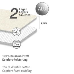 Wenko B&uuml;gelbrettbezug &raquo;Modell Alu&laquo; aluminiumbeschichtet, Schaumstoffpolsterung, Easy-Clip Baumwolle
