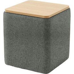 Home Affaire Stauraumhocker &raquo;Kyro, Stauraum mit Tischplatte Eiche, Breite 40 cm&laquo; Stylisch, handlich und praktisch f&uuml;r dein Schlafzimmer 94% Polyester,