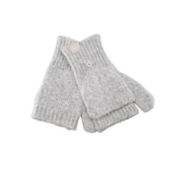 Chillouts Damen Chillouts Strickhandschuhe &raquo;Nadine Glove&laquo; 1 Paar, mit Knopfverschlusssystem grau
