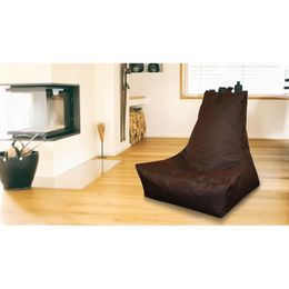 Kinzler Sitzsack &raquo;Lounge&laquo; 1 Stk. tlg. Loungesessel, Uni Farben, mit R&uuml;ckenlehne, Outdoor geeignet braun Polyester