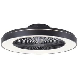 Brilliant LED Deckenleuchte &raquo;Mazzaro&laquo; LED-Modul 1 Stk. RGB warmwei&szlig; - kaltwei&szlig; LED Ventilator, 58 cm, digitales RGB, 6800 lm, CCT, dimmbar