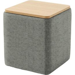 Home Affaire Stauraumhocker &raquo;Kyro, Stauraum mit Tischplatte Eiche, Breite 40 cm&laquo; Stylisch, handlich und praktisch f&uuml;r dein Schlafzimmer 85% Polyester,