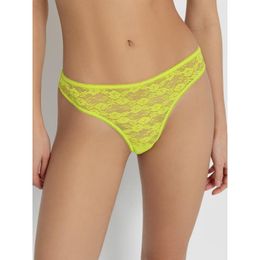 Lscn By Lascana Damen LSCN by LASCANA String 1 Stk. aus floraler Sptize gr&uuml;n 32/34, 1 Stk.