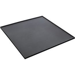 Home Affaire Tablett &raquo;Holztablett Eiche furniert, schwarz lackiert, 70x70 cm&laquo; stilvolles, schlichtes Ablagetablett f&uuml;r Hocker & Sofas Holz