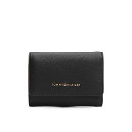 Tommy Hilfiger Damen Geldb&ouml;rse &raquo;TH LOGOTAPE TRIFOLD&laquo; Damen Geldbeutel, Portemonnaie mit Logo-Schriftzug schwarz
