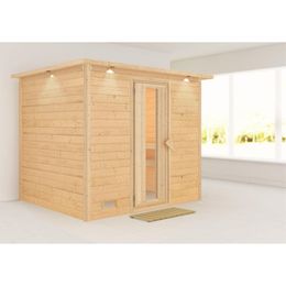 Karibu Sauna &raquo;Soraja&laquo; Set, ohne Ofen beige
