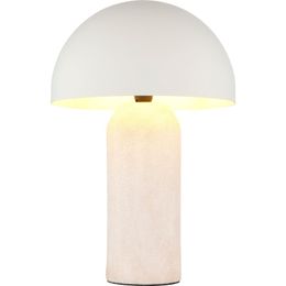 homsy by Ana Johnson Tischleuchte &raquo;LUMEVA Pilz Lampe&laquo; E14 warmwei&szlig; - kaltwei&szlig; Keramik, Pilzleuchte, H&ouml;he 38cm, beige, Metall, E14 Fassung