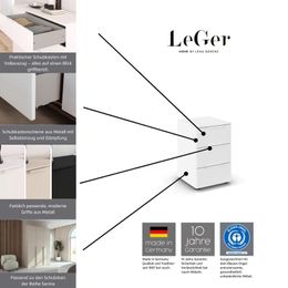 LeGer Home by Lena Gercke Nachtkommode &raquo;Nachttisch Nachtschrank Nachtkonsole SERINA eleganter Eyecatcher&laquo; mit 3 Schubk&auml;sten sowie hochwertigen 