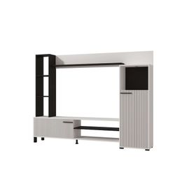 Inosign Wohnwand &raquo;Retimno, inkl. Highboard, TV-Board, Standregal und Wandregal&laquo; Komplett-Set, 4 Stk. tlg. Hartfaserplatte, Kunststoff, Metall, 