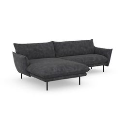 Home Affaire Ecksofa &raquo;Stine L-Form&laquo; Besonderes Design durch Kissenoptik und Keder, by Morten Georgsen grau Struktur (100% Polyester);Struktur weich (