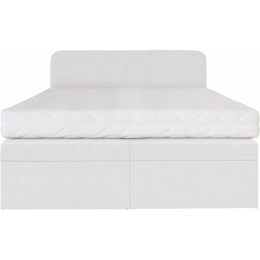 Westfalia Schlafkomfort Boxspringbett wahlweise mit Bettkasten wei&szlig; Box und Kopfteil: Microvelours (100% Polyester) oder Kunstleder (Polyurethan);Bezug der Obermatratze: 100%