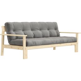 Karup Design Schlafsofa &raquo;Unwind&laquo; Mit Holzstruktur, inkl. Futonmatratze, Liegefl&auml;che 130x190 cm grau
