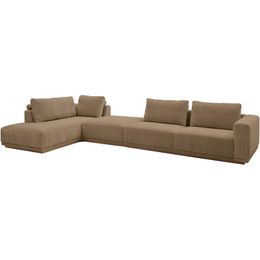 Musterring Wohnlandschaft Anreihsofa mit Armlehne rechts, Eckteil links mit Kissen & Hocker 100% Polyester