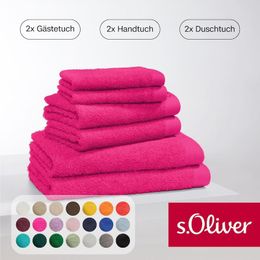 s.Oliver Handtuch Set &raquo;s.Oliver, Premium Qualit&auml;t, 600 gr/m&sup2;&laquo; Set 6 Stk. Walkfrottier 2 G&auml;stet&uuml;cher 30x50, 2 Handt&uuml;cher 50x100, 2 Duscht&uuml;cher 70x140 