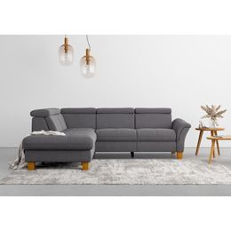 Home Affaire Ecksofa &raquo;Lindgren L-Form&laquo; wahlweise mit TV-Funktion, Stauraum und Kopfteilverstellung braun 100% Polyester