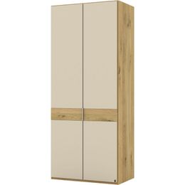 Musterring Dreht&uuml;renschrank &raquo;Savona, Kleiderschrank, Schrank, Garderobe, teilmassiv Eiche&laquo; mit T&uuml;rd&auml;mpfern, mit Spiegel oder Glas, extra B&ouml;den, MADE IN GERMANY, 
