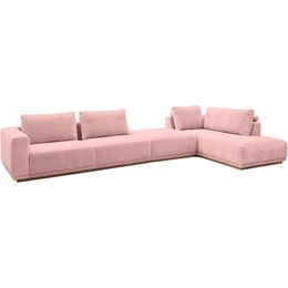Musterring Wohnlandschaft Anreihsofa mit Armlehne links, Eckteil rechts mit Kissen & Hocker 100% Polyester