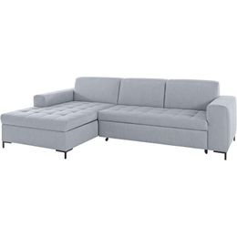 OTTO products Ecksofa &raquo;Grazzo, zeitlos & elegant, moderne Sitzheftung, Breite 266cm, L-Form&laquo; hochwertige Stoffe aus recyceltem Material, Steppung im 