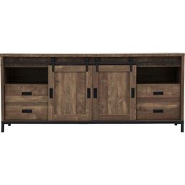 OMG Design Sideboard &raquo;Stanley&laquo; in zwei Breiten, mit viel Stauraum braun Spanplatte
