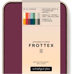 Schlafgut Bettlaken &raquo;Frottex Spannbettlaken&laquo; MADE IN GREEN by OEKO-TEX lila Frottee, Obermaterial: 75% Baumwolle, 25% Polyester