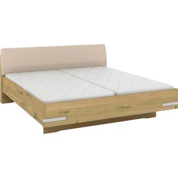 Musterring Holzbett &raquo;Savona, Bettgestell, Bettrahmen, teilmassiv Bianco-Eiche&laquo; Belastbarkeit 220 Kg, 4-fache Liegeh&ouml;henverstellung, MADE IN GERMANY, Kopfteil 