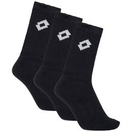 Lotto Herren Lotto Socken - mit modischem Jacquard Logo schwarz 39-42