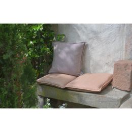 HOCK Sitzauflage &raquo;Linova&laquo; Outdoor Sitzkissen, 40x40x6cm, Stuhlkissen, salbei mint, gemustert orange Obermaterial: 100% Polypropylen