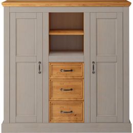 Home Affaire Highboard &raquo;Selma&laquo; Stauraumschrank, Breite 130 cm grau