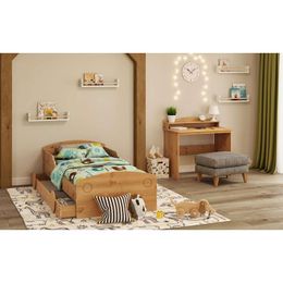 OTTO home Kinderbett &raquo;Levke&laquo; aus massiver Kiefer, 90x160 cm, inklusive Schubkasten und Lattenrost beige