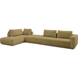 Musterring Wohnlandschaft Anreihsofa mit Armlehne rechts, Eckteil links mit Kissen & Hocker 100% Polyester