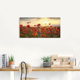 Artland Wandbild &raquo;Mohnblumen&laquo; Blumen 1 Stk. tlg. als Alubild, Leinwandbild, Poster in verschied. Gr&ouml;&szlig;en rot
