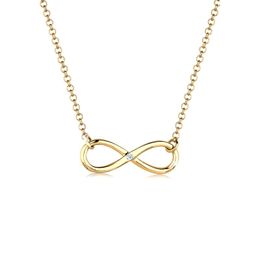 Elli DIAMONDS Damen Elli DIAMONDS Collierkettchen &raquo;Infinity Pure Diamant (0.03 ct.) 925 Silber&laquo; gold