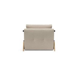 INNOVATION LIVING Sessel &raquo;CUBED Schlafsessel, F&uuml;&szlig;e Eiche, Breite 98cm, hoher Sitzkomfort&laquo; beige