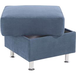 Sit & More sit&more Hocker &raquo;Cardoso&laquo; blau Luxus-Microfaser 2 (100% Polyester);Luxus-Microfaser ALTARA NUBUCK (100% Polyester);Luxus-Microfaser 1 (100% Polyester)