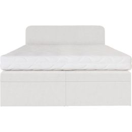 Westfalia Schlafkomfort Boxspringbett wahlweise mit Bettkasten wei&szlig; Box und Kopfteil: Microvelours (100% Polyester) oder Kunstleder (Polyurethan);Bezug der Obermatratze: 100%