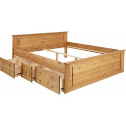 OTTO home Massivholzbett &raquo;Hugo, hohe Belastbarkeit! FSC zertifiziertes Massivholz, Landhausstil&laquo; Breite/Belastbarkeit 180cm/200KG, 140cm/180KG, 