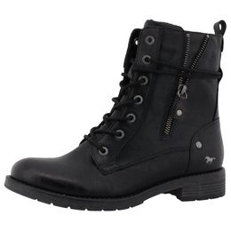 Mustang Shoes Damen Winterstiefelette &raquo;Elfi&laquo; Winterstiefel mit Rei&szlig;verschluss und markanter Schn&uuml;rung 45