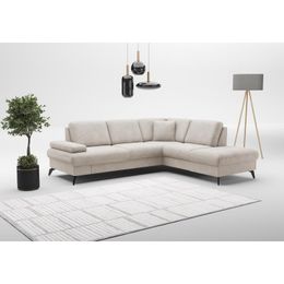 Sit & More sit&more Ecksofa &raquo;Morris Jubi L-Form, B: 238 cm&laquo; mit Armteilfunktion & 1 Zierkissen, optional Bettfunktion beige 100% Polyester