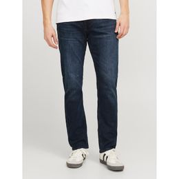 Jack & Jones Jack & Jones Herren Regular-fit-Jeans &raquo;JJICLARK im Used-Look, Stretchkomfort und niedrige Leibh&ouml;he&laquo; Baumwolle, regular fit blau 36, L&auml;nge 32